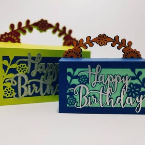 Birthday Box SVG File SVG Favor Box Cricut Cut File Happy Birthday ...