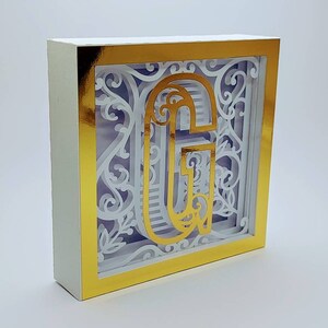 Letter G Shadow Box 3D Alphabet SVG Cut Files Cricut Letters Lightbox ...
