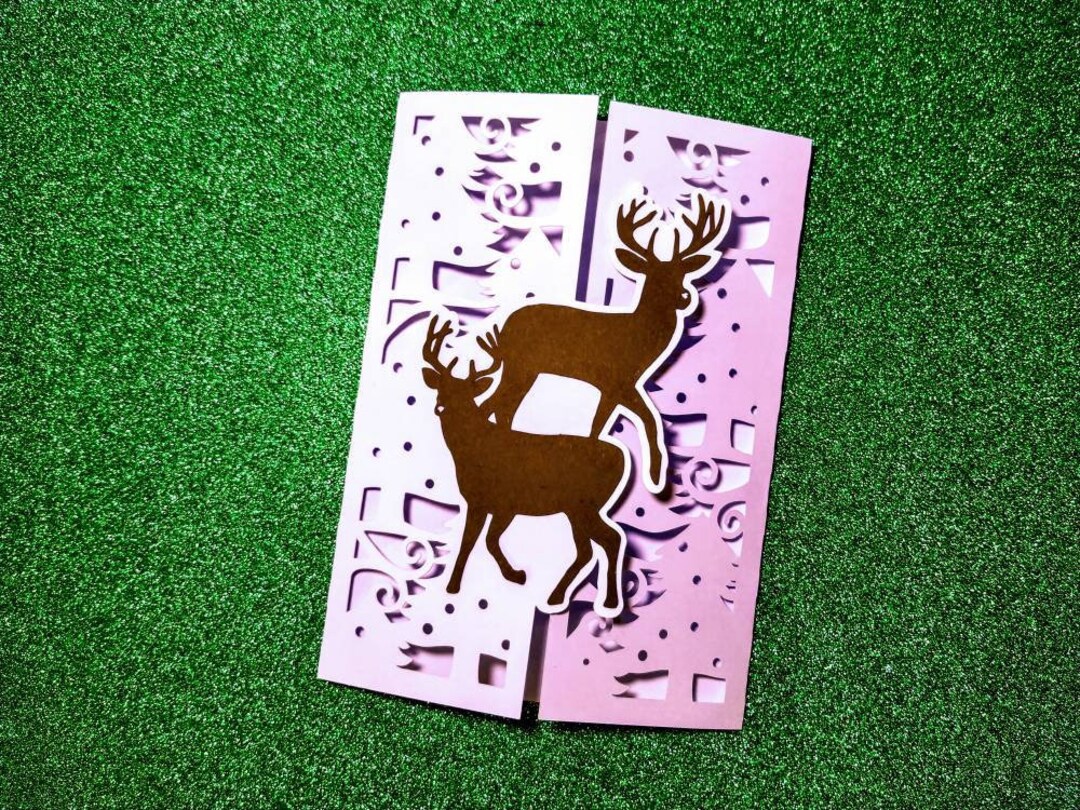 SVG Cricut Files Christmas Tree Reindeer Gate Fold Card Templates Card ...