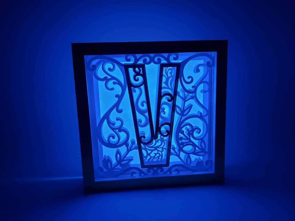 Letter V Shadow Box 3D Alphabet SVG Cut Files Cricut Letters - Etsy