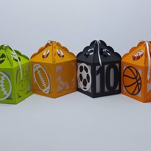 Sports Bundle SVG Favor Box Gift Box Templates Boy Gifts SVG Cricut Cut ...