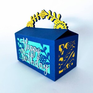 Birthday Box SVG File SVG Favor Box Cricut Cut File Happy Birthday ...