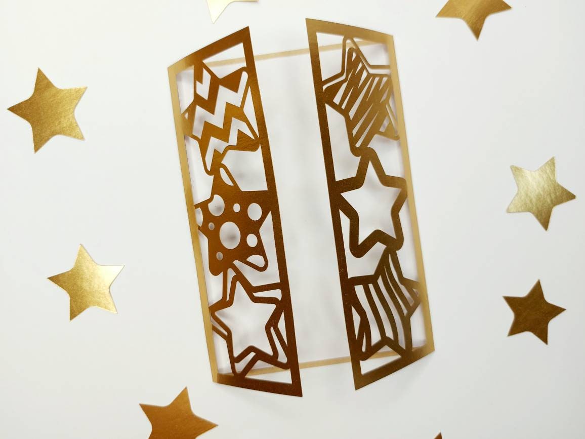 Stars Gate Fold Card SVG Invitations Templates Birthday Cut - Etsy Canada