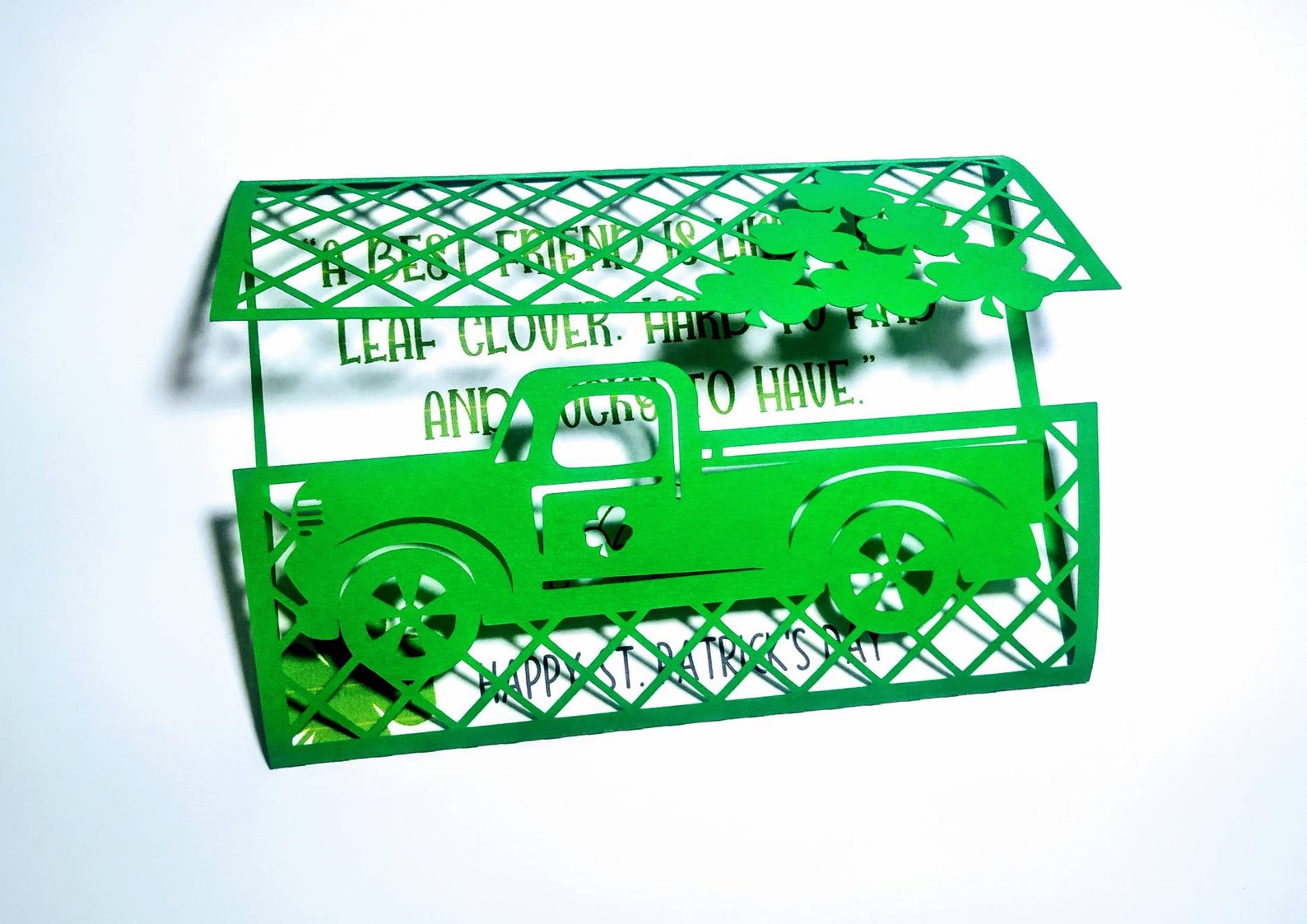 SVG Files Templates Trebol Card Truck Cricut Silhouette Cameo | Etsy