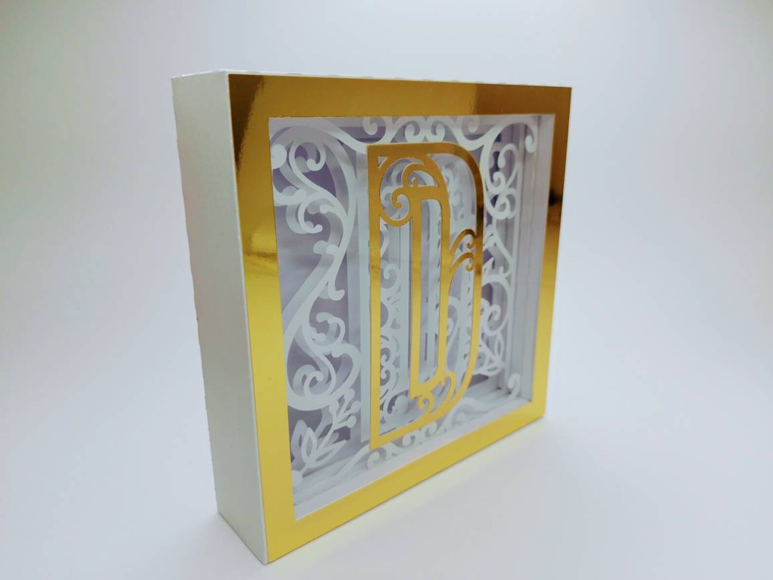 Letter D Shadow Box 3D Alphabet SVG Cut Files Cricut Letters | Etsy