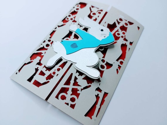 White Rabbit SVG Cricut Alice in Wonderland Invitations SVG | Etsy