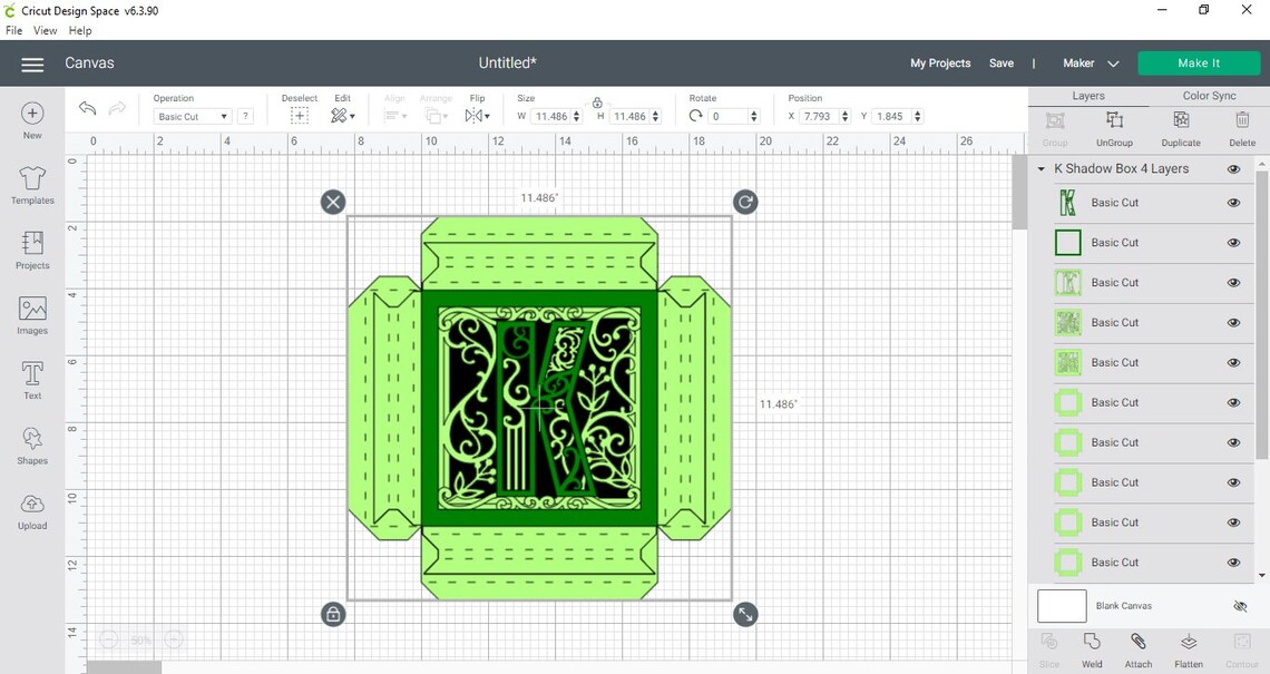Letter K Shadow Box 3D Alphabet SVG Cut Files Cricut Letters - Etsy