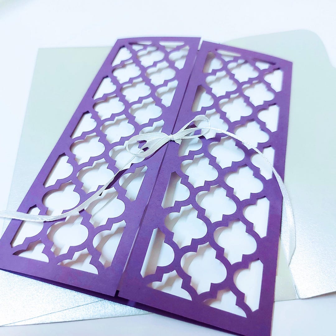 SVG Princess Morocco Card Cricut File Template Gate Fold Card Graduation Wedding Baby Shower ...