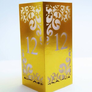1 to 12 SVG Template Table Number Centerpiece Lanterns 3D Diecut Party ...