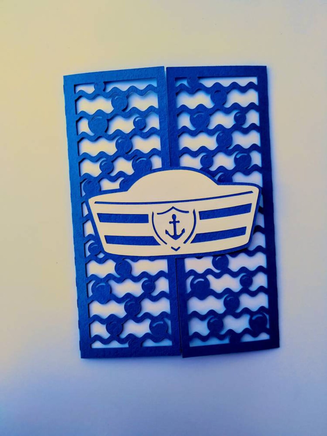 2 SVG Cricut Gate Fold Card Laser Cut Nautical Design Sea | Etsy
