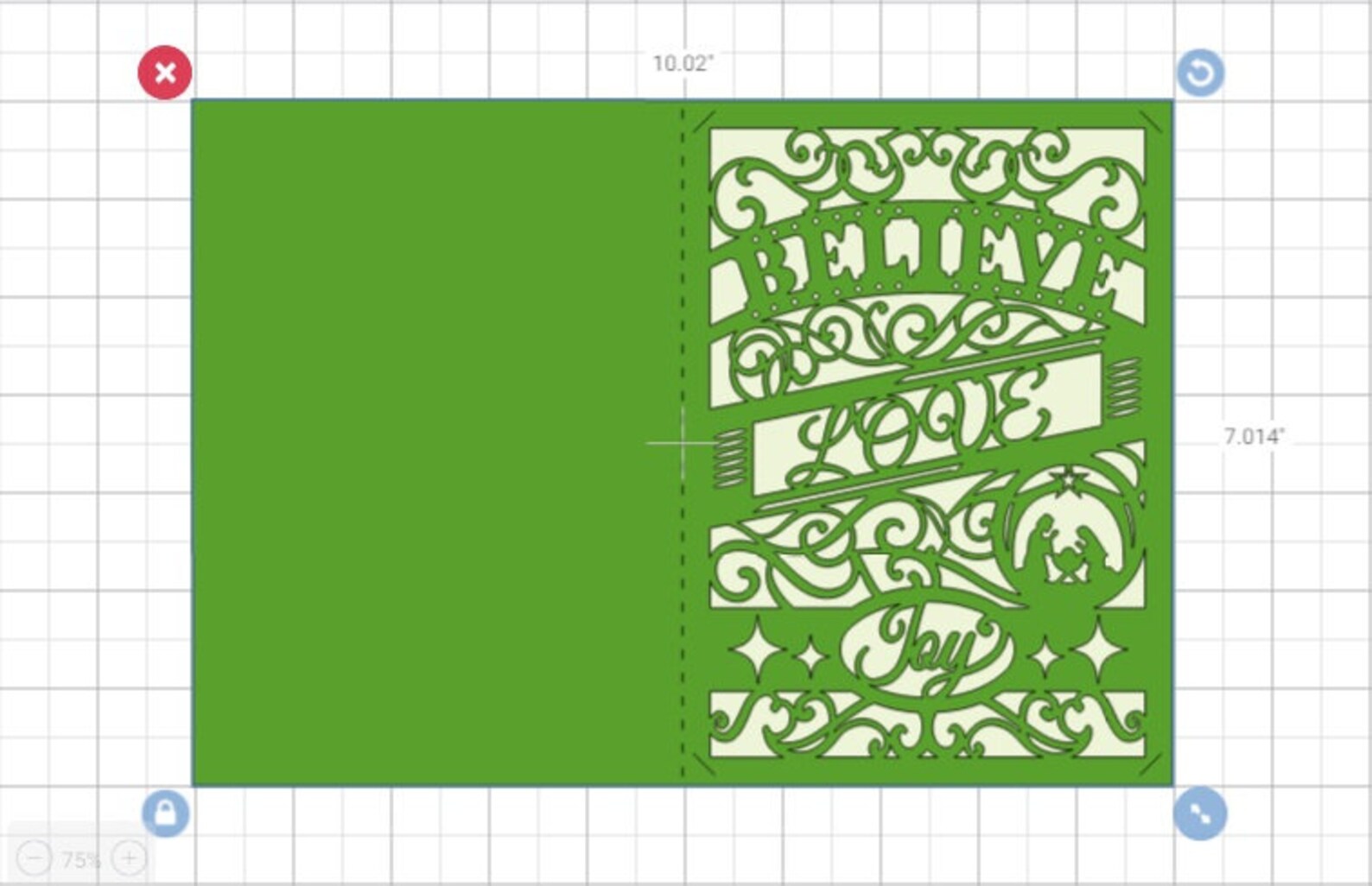 SVG Template Christmas Folder Card Nativity Scene Believe Love - Etsy