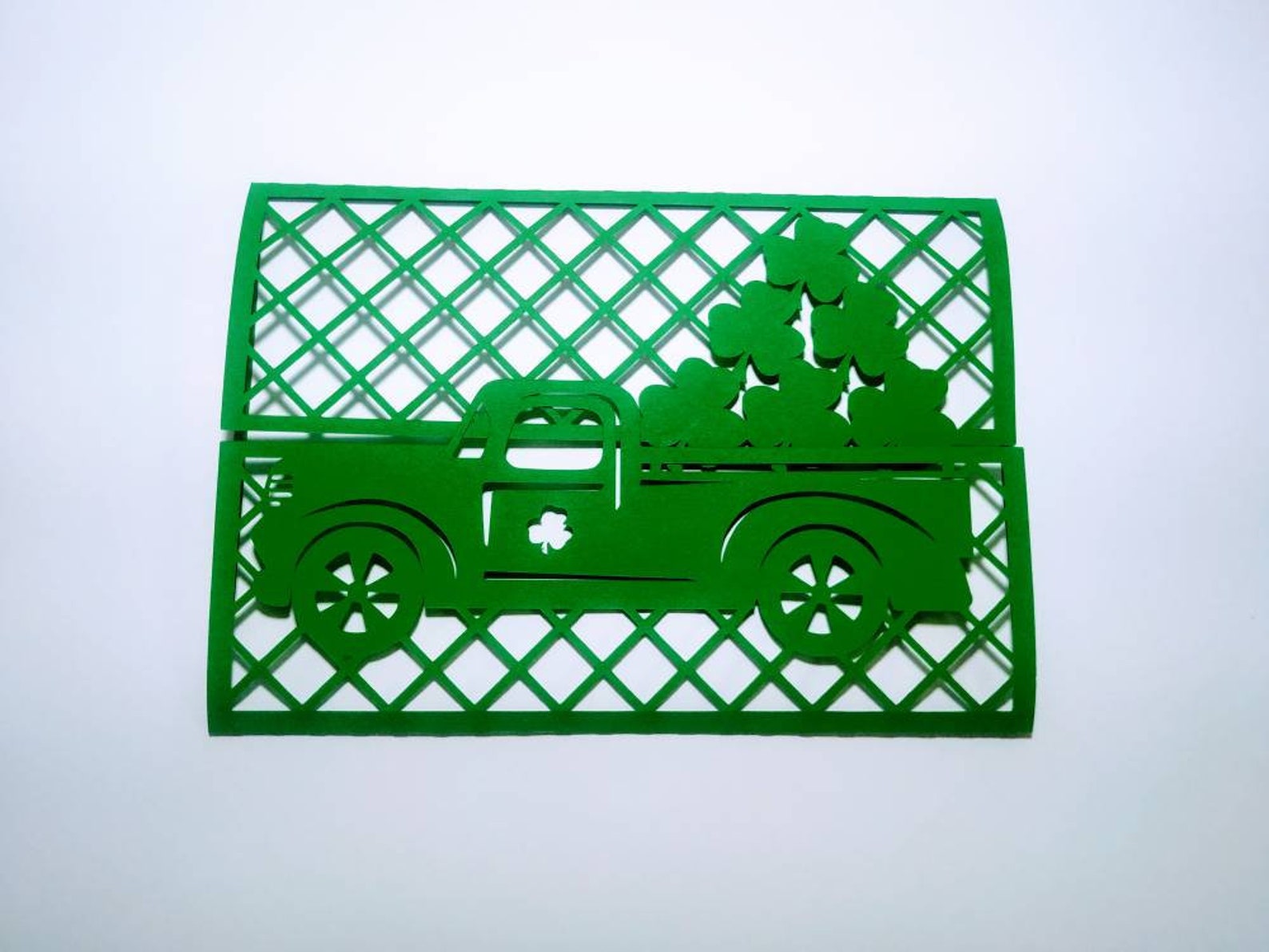 SVG Files Templates Trebol Card Truck Cricut Silhouette Cameo | Etsy