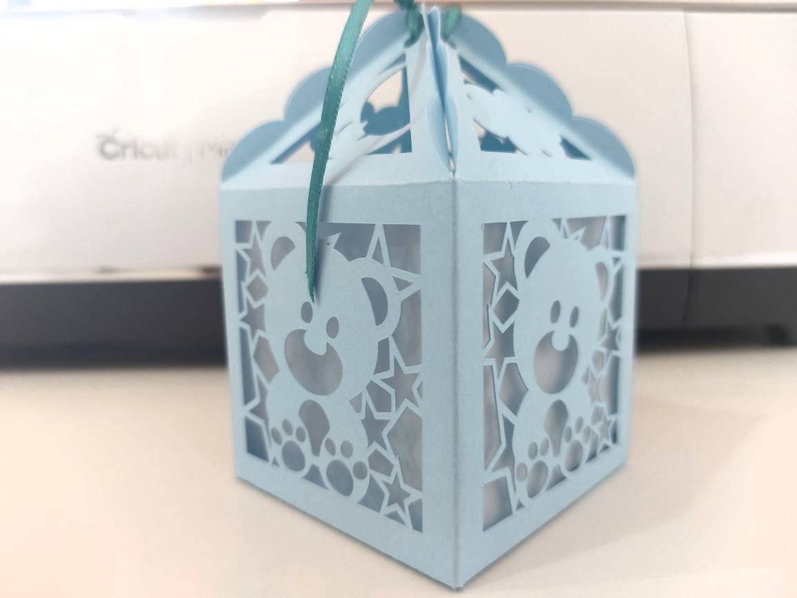 SVG Favor Box Baby Shower Cut Files Cricut Teddy Bear Gift Box Laser ...
