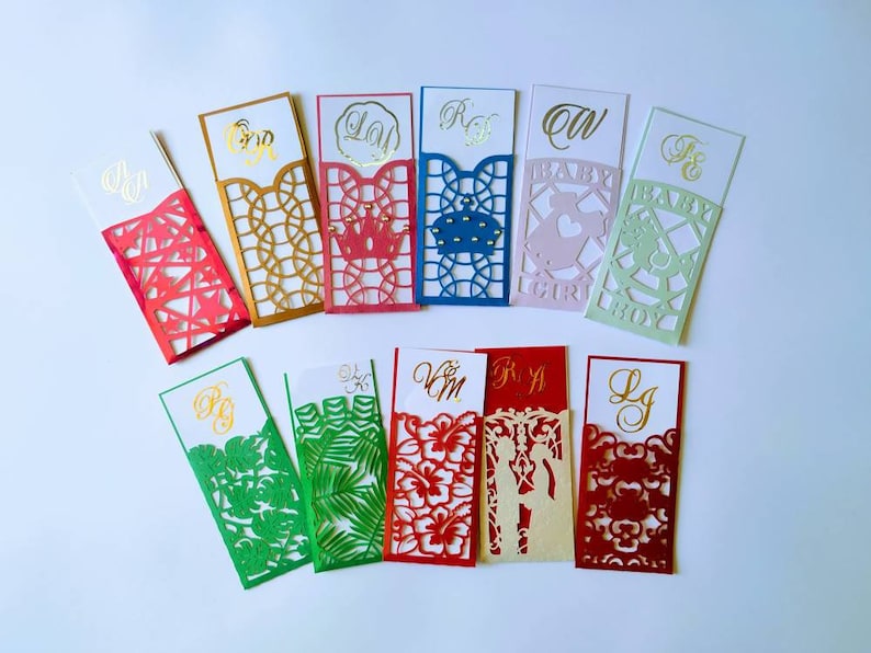 SVG Bundle 10 Small Envelope Template Ticket Invitation - Etsy