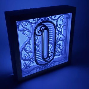 Letter O Shadow Box 3D Alphabet SVG Cut Files Cricut Letters Lightbox ...