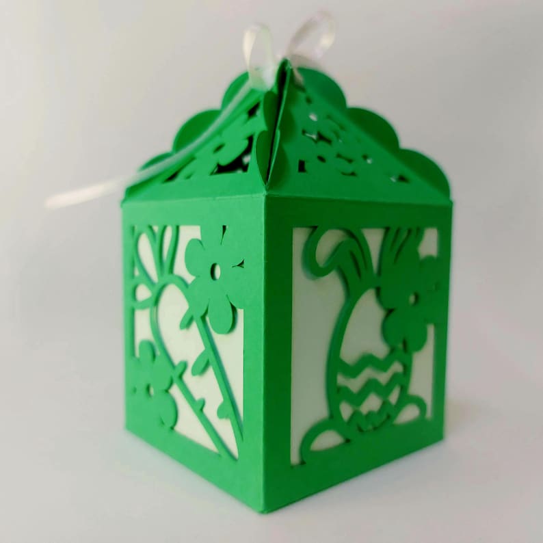 SVG Template Easter Favor Box Cut File Cricut Silhouette Cameo Laser ...