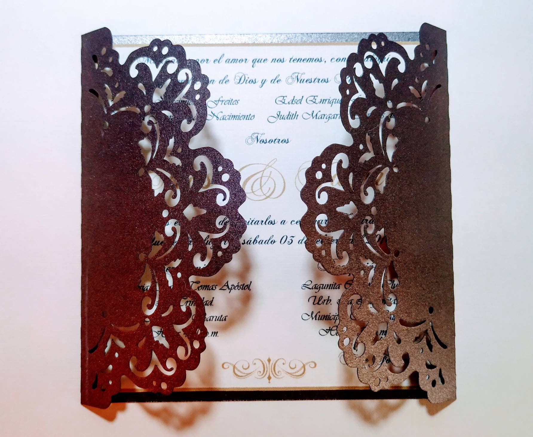 SVG Laser Cut Wedding Invitation for Cricut Silhouette DXF - Etsy