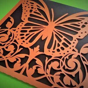 Monarch Butterfly Envelope SVG Template Cutting File. Birthday Girl ...