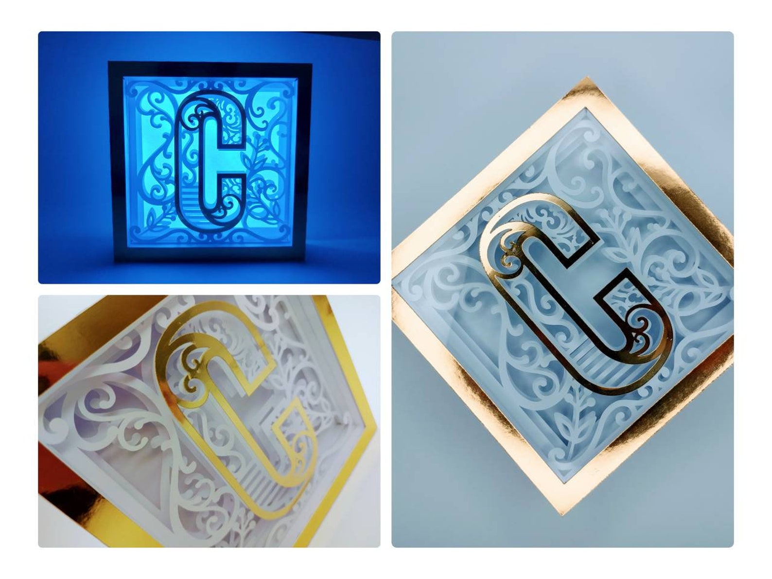 Letter C Shadow Box 3D Alphabet SVG Cut Files Cricut Letters - Etsy