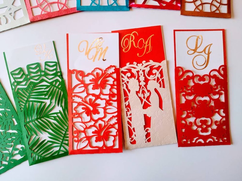 SVG Bundle 10 Small Envelope Template Ticket Invitation - Etsy