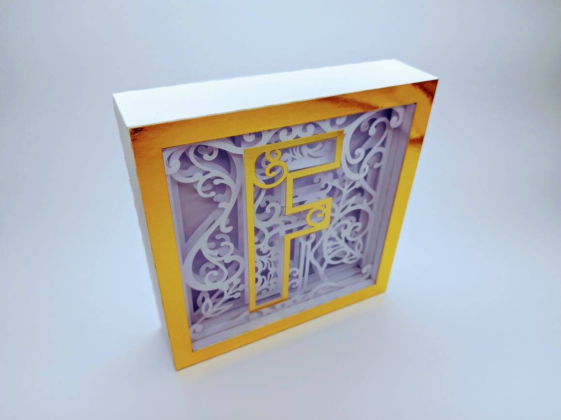 Letter F Shadow Box 3D Alphabet SVG Cut Files Cricut letters | Etsy