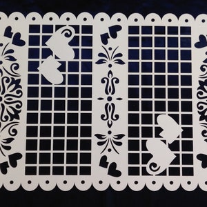 SVG Paper Cut Table Runner Template Decor Wedding Anniversary ...