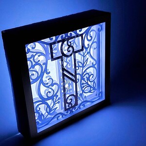 Letter T Shadow Box 3D Alphabet SVG Cut Files Cricut Letters Lightbox ...
