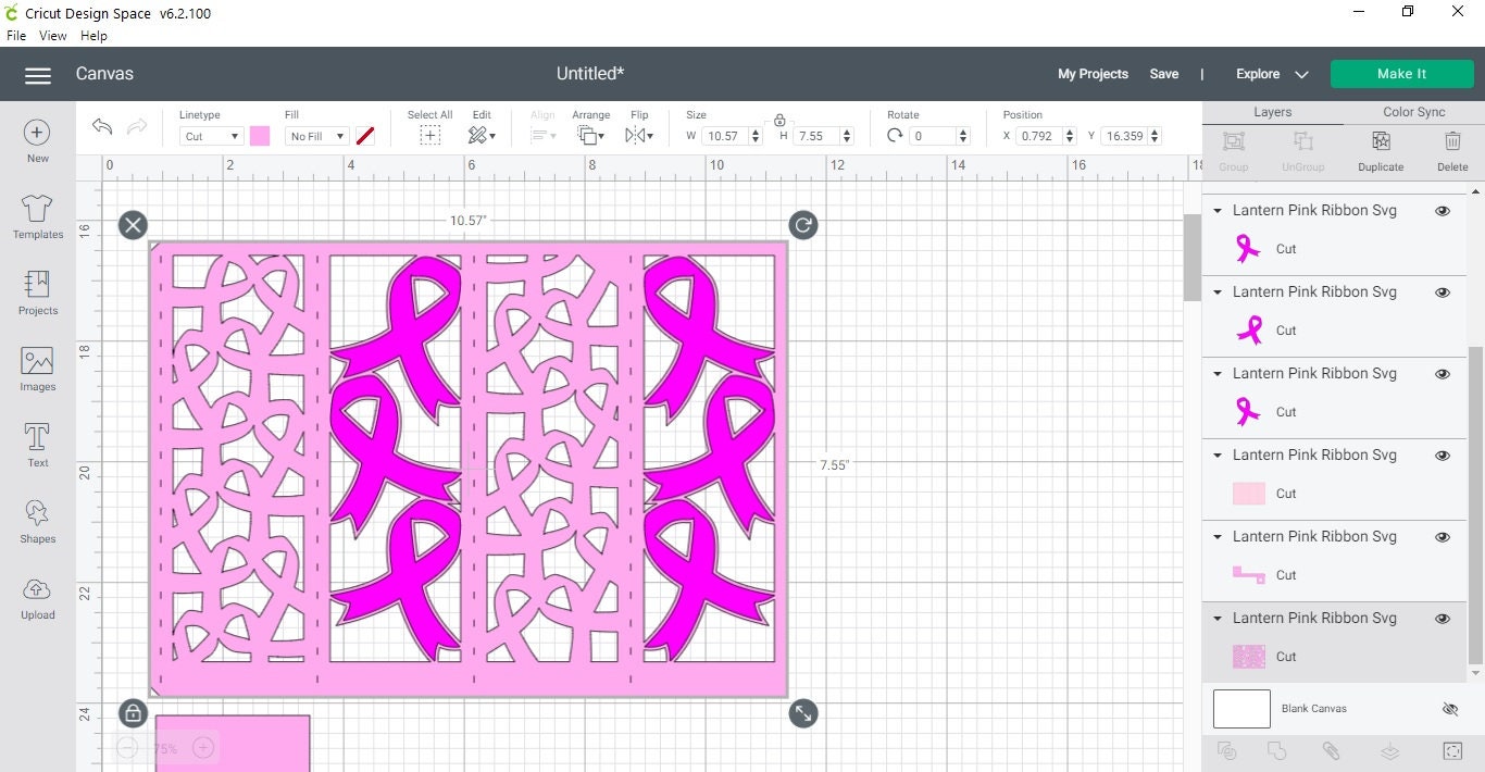Awareness Ribbon Svg Cricut Lantern Ribbon Encouragement Breast Cancer ...