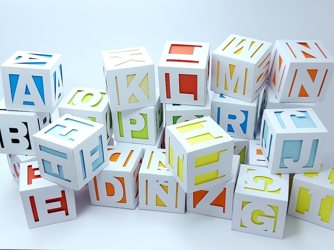 3D Alphabet SVG Cut Files Cube Cricut 3d Letters Baby Shower Decor ...