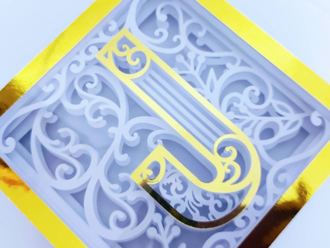 Letter J Shadow Box 3D Alphabet SVG Cut Files Cricut letters | Etsy