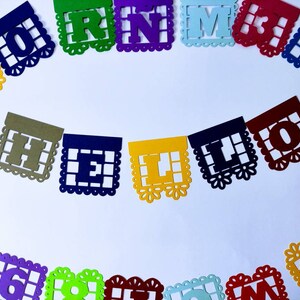 Alphabet SVG Mini Banners Papel Picado Templates Cut Files Cricut Joy ...