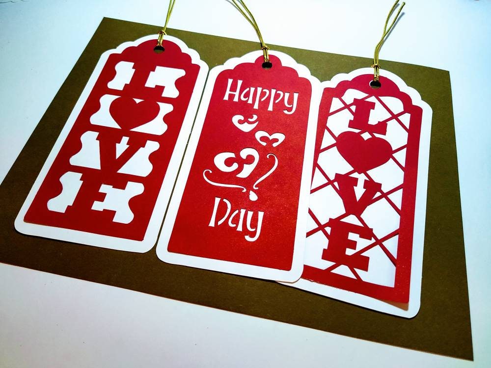 Set 3 Bookmark SVG Valentines Day Gifts Bookmarks Diy Cricut - Etsy