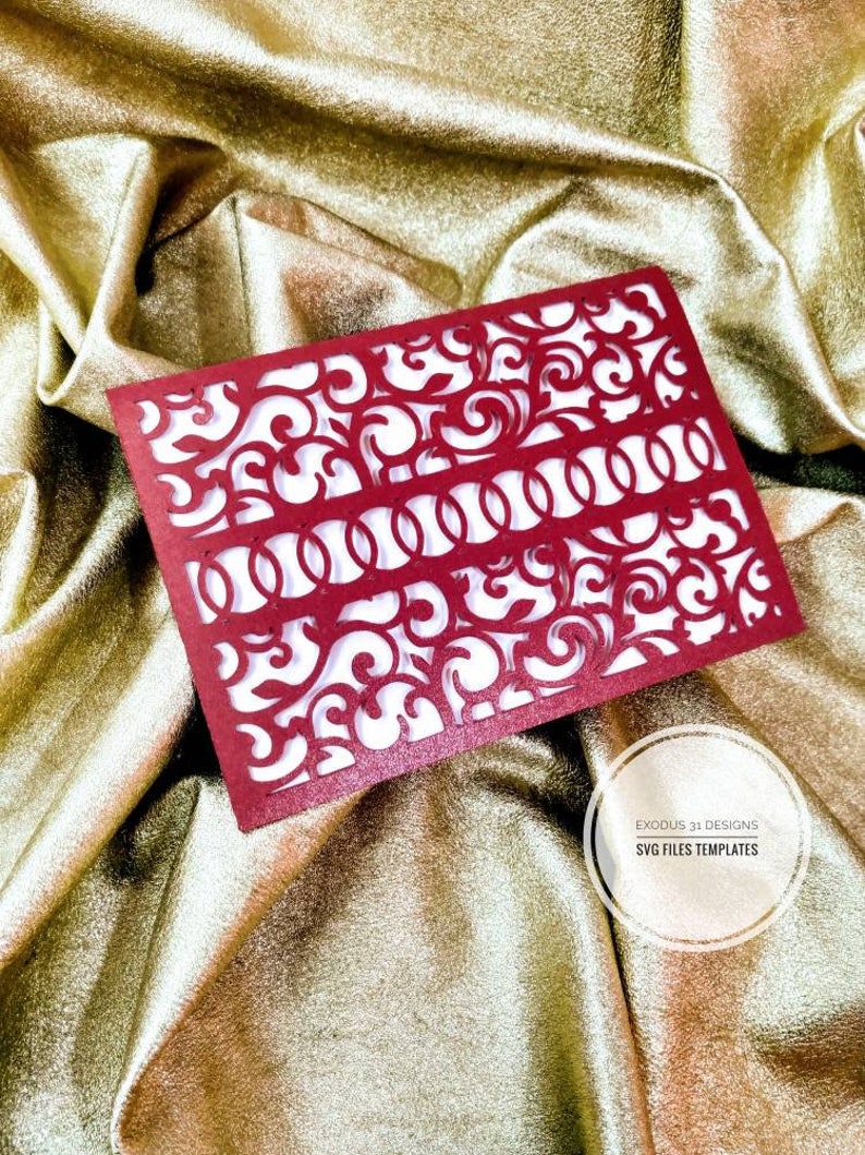 SVG Wedding Invitation Template Laser Cut .svg .dxf .ai .png | Etsy