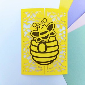 Spring Cards SVG Files Cricut Cut Files Bees Spring File Honeycomb ...