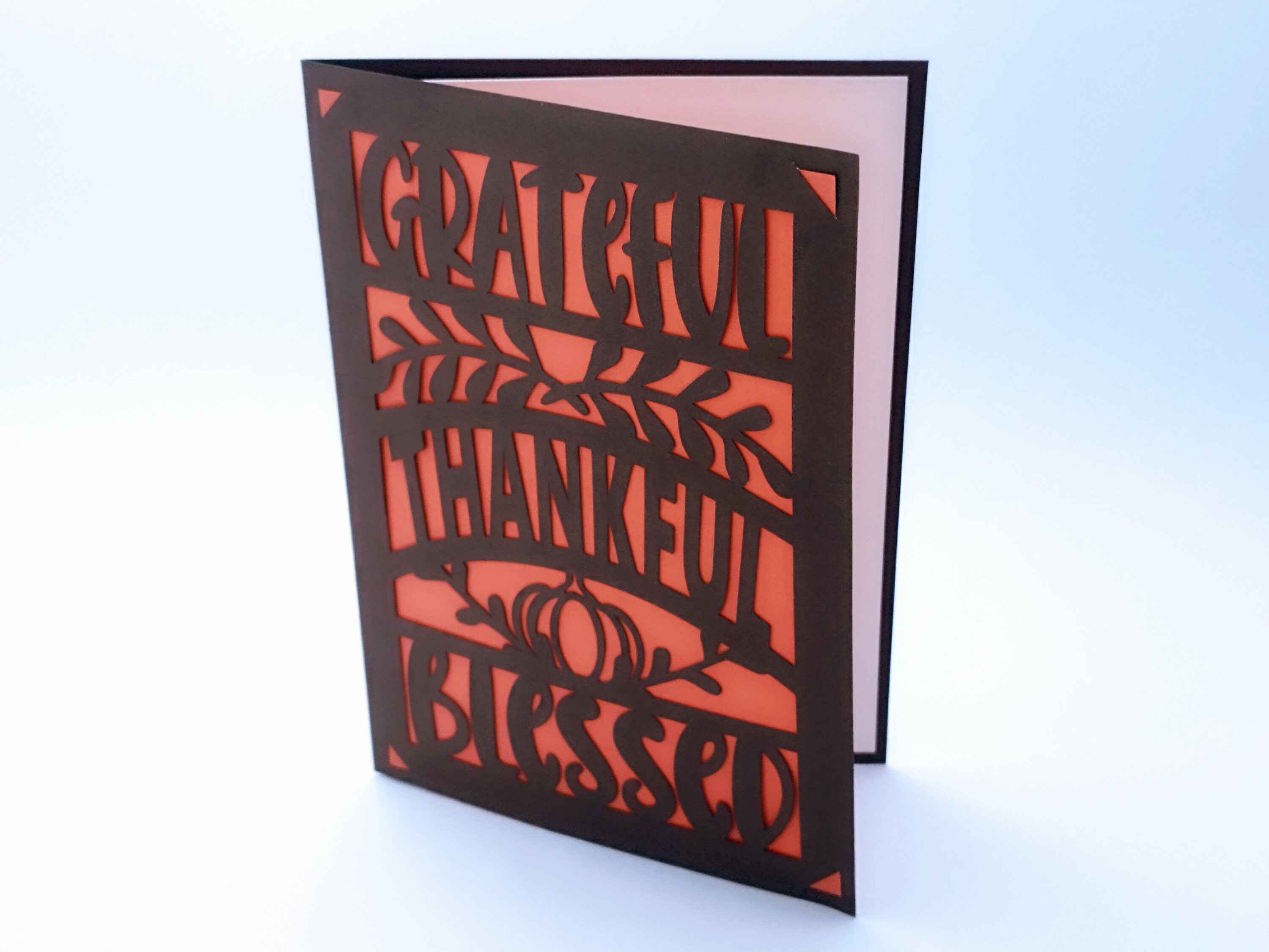 SVG Pumpkin Cut Files Cricut HAPPY THANKSGIVING Day Folder Card ...