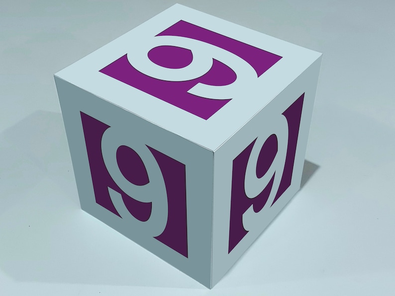 9x9x9 Inches 3D Numbers 0 to 9 SVG Cut Files Cube Cricut 3d - Etsy