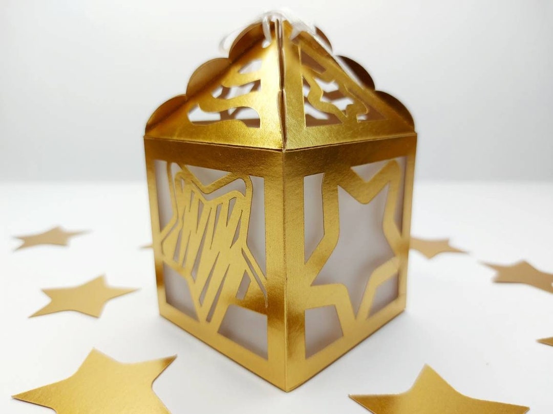 SVG Template Stars Favor Box Birthday Gifts Cricut Cut File Baby Shower ...