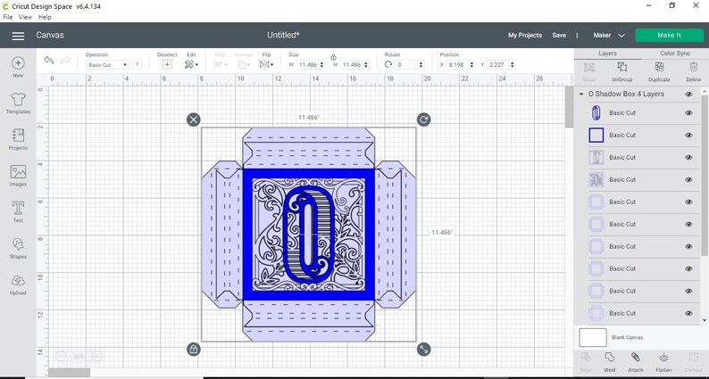 Letter O Shadow Box 3D Alphabet SVG Cut Files Cricut Letters Lightbox ...