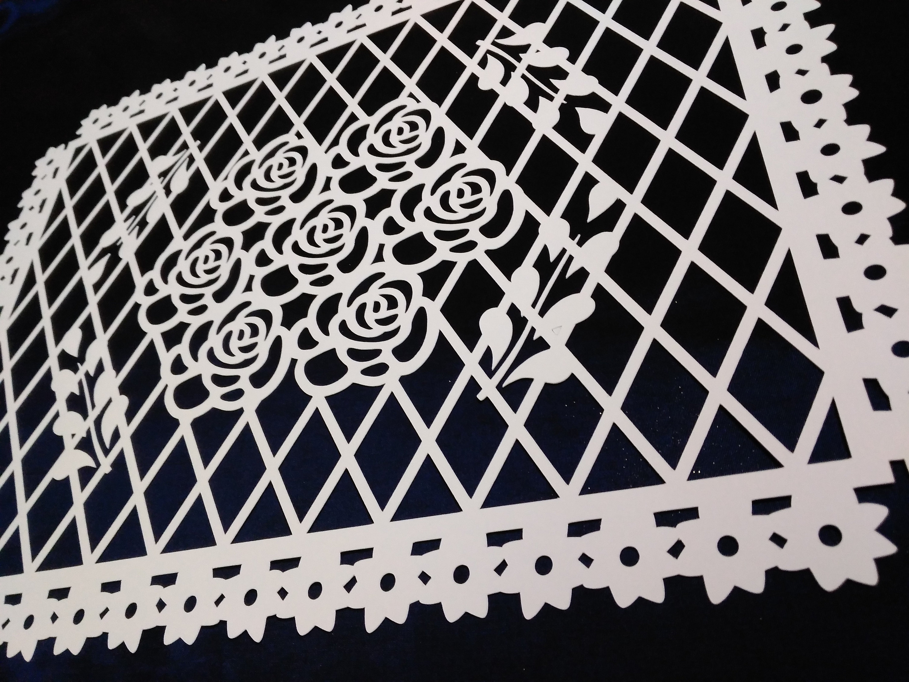 SVG Paper Cut Table Runner Template Roses Wedding Anniversary - Etsy