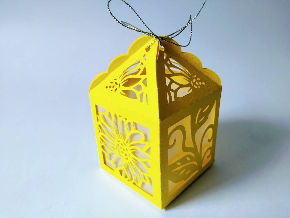 SVG Sunflowers Box Template Cricut THANKSGIVING Favor Box Gifts ...