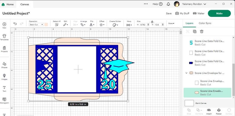 2026 Graduation Invitation SVG Cut File, Gate Fold Card (digital ...