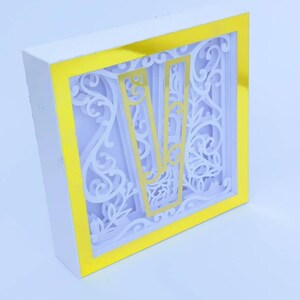 Letter V Shadow Box 3D Alphabet SVG Cut Files Cricut Letters Lightbox ...