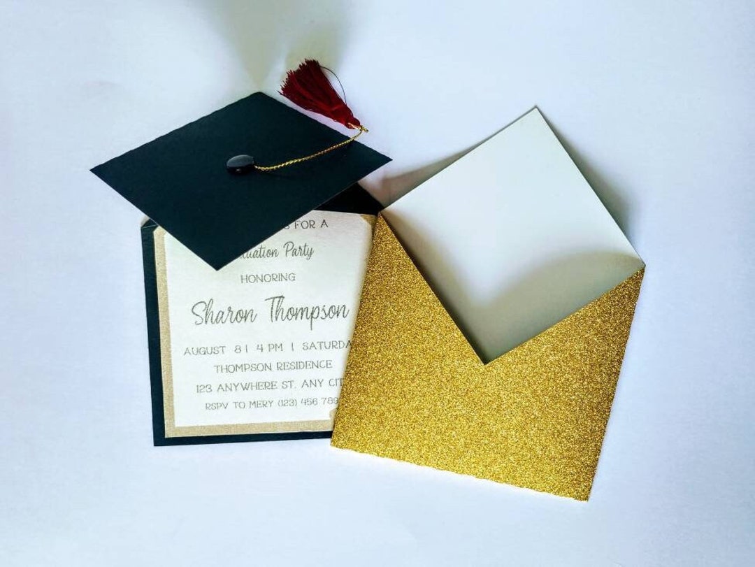 Graduation Card SVG Class of 2026 Invitations Announcement Cricut Cut ...