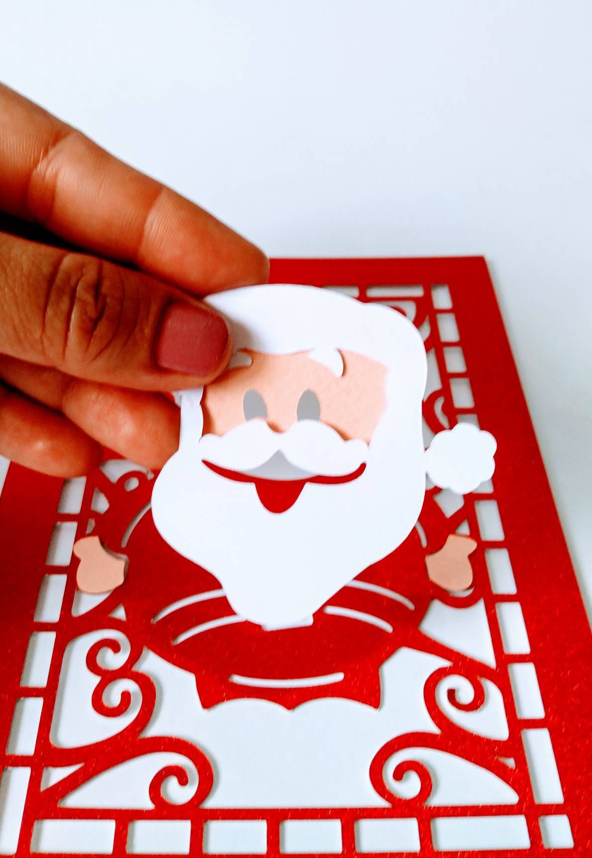 SVG Cricut Files Santa Christmas Card TEMPLATES Cricut Merry - Etsy