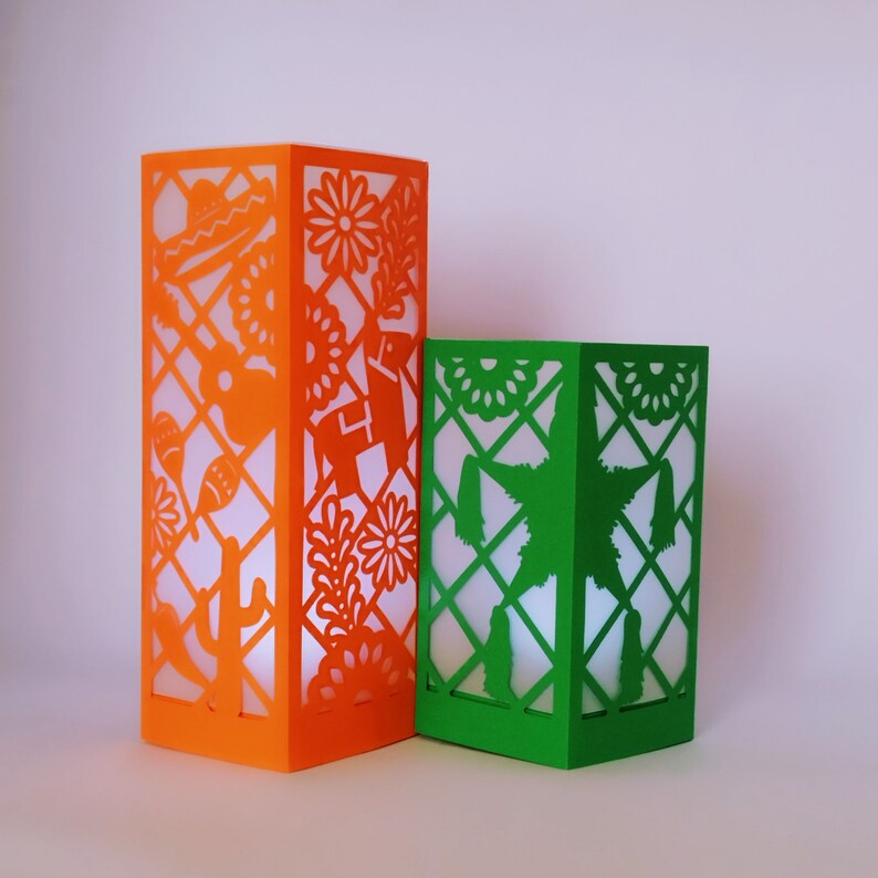 Set 2 SVG Cinco De Mayo Lantern Cut Files Templates Cricut Mexican ...