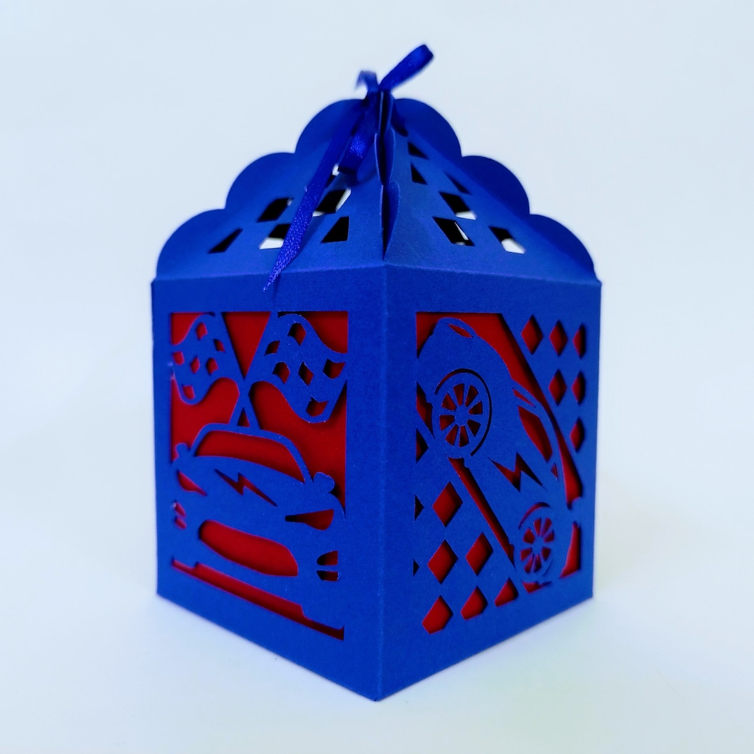 SVG Box Cricut Cut File Templates Auto Cars Racing Favor Box Gifts 3D ...