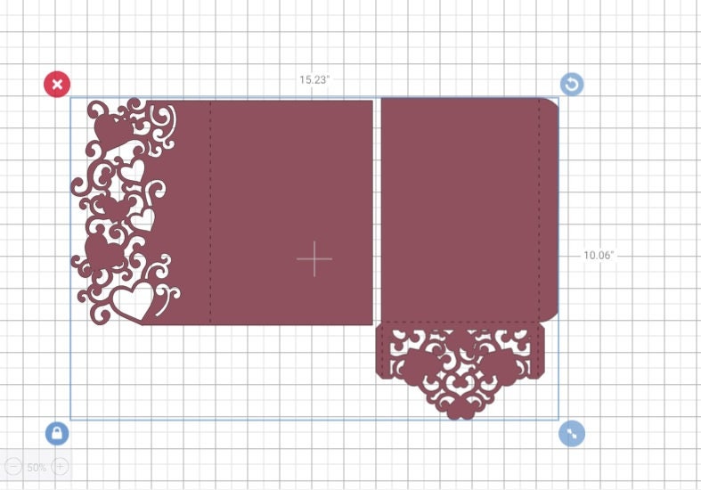 5x7 SVG Laser Cut Wedding Invitation Tri Fold Card Cricut Cut | Etsy