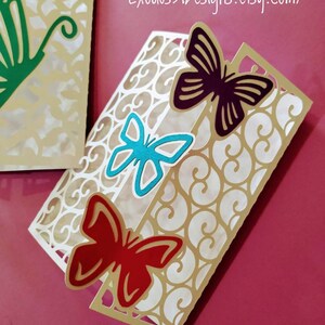 Butterfly SVG Cut Files Cricut Laser Cutset 2 Gate Fold Card ...