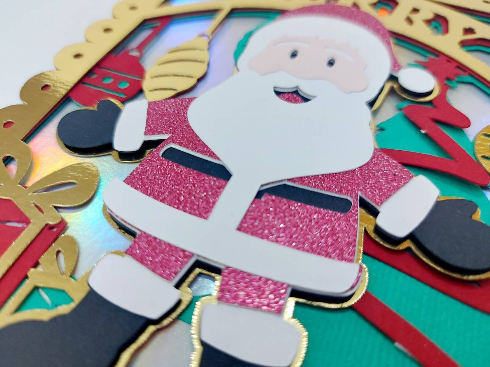 SVG Cricut Santa Christmas Cards Cut Files Templates Christmas Cards ...