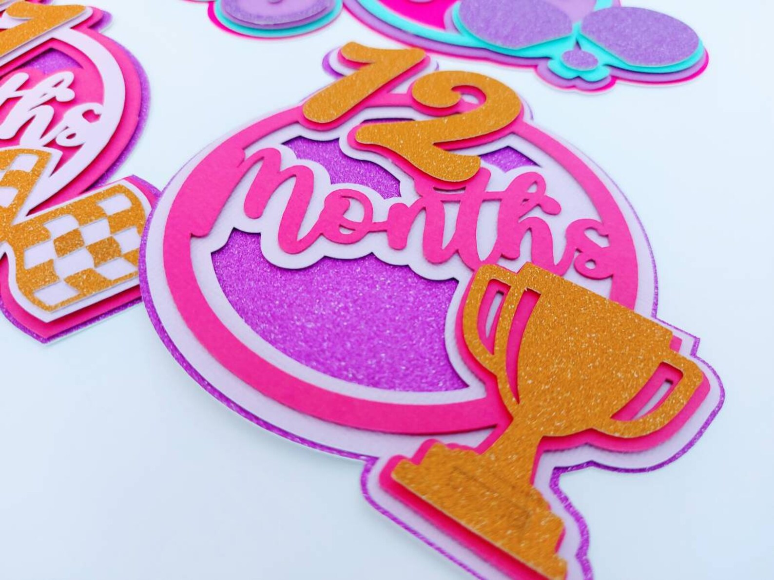 Baby Milestone svg 12 Months SVG Cricut Files Sport Cup Cake | Etsy